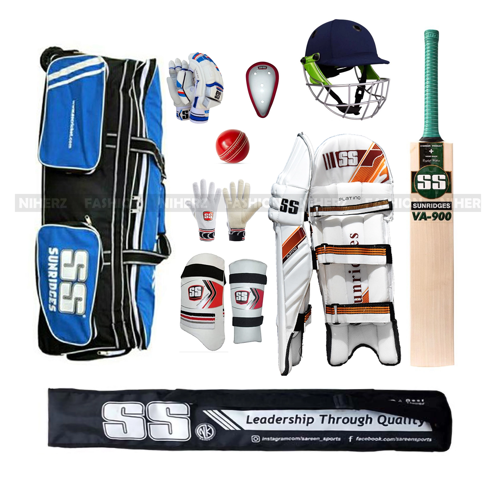 11 in 1 Premium Cricket Kit Full Set For Players Cricket Complete ...