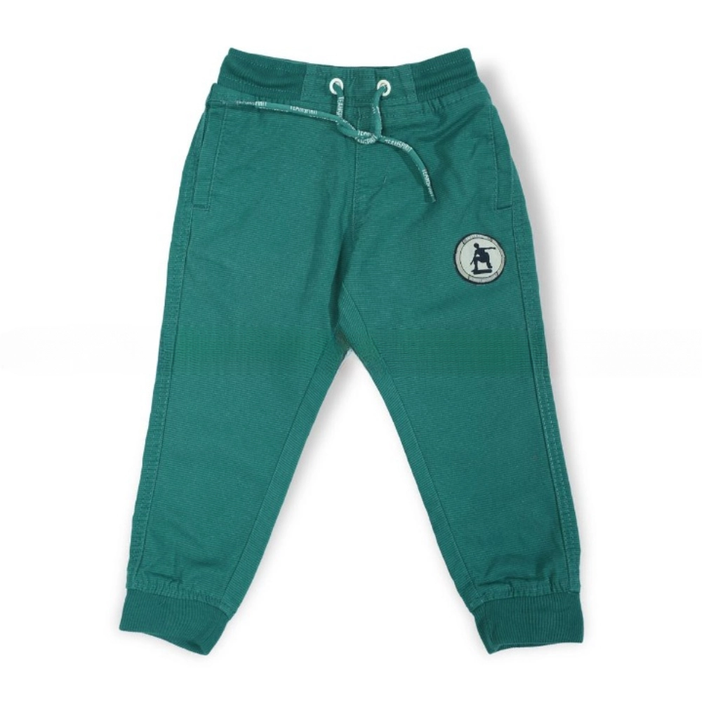 Aqua Green Color Stylish Cord Fabric Joggers For Boys