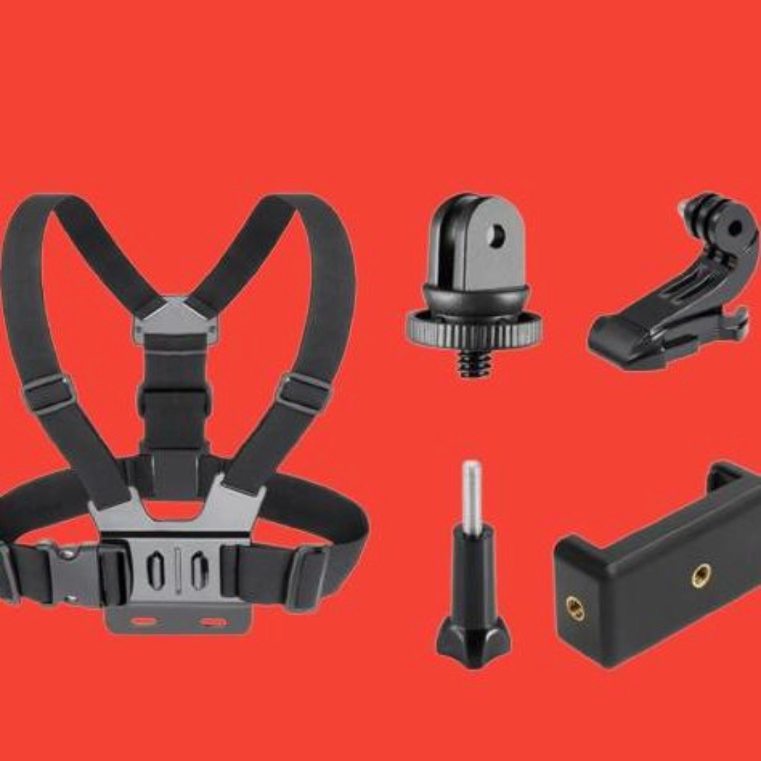 Chest Strap Mount for with mobile mount setup for smartphone and action ...