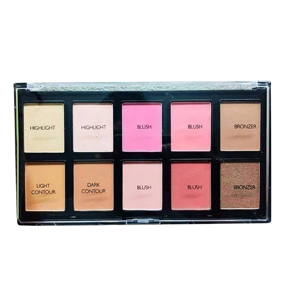 Chanlanya 10 Color Highlighter, Blush, Contour And Bronze Palette