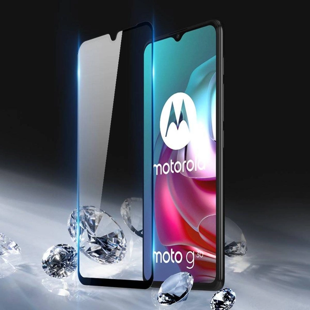 Motorola Moto g20 Full Glue 5D/6D/10d Tempered Glass Screen Protector-Black