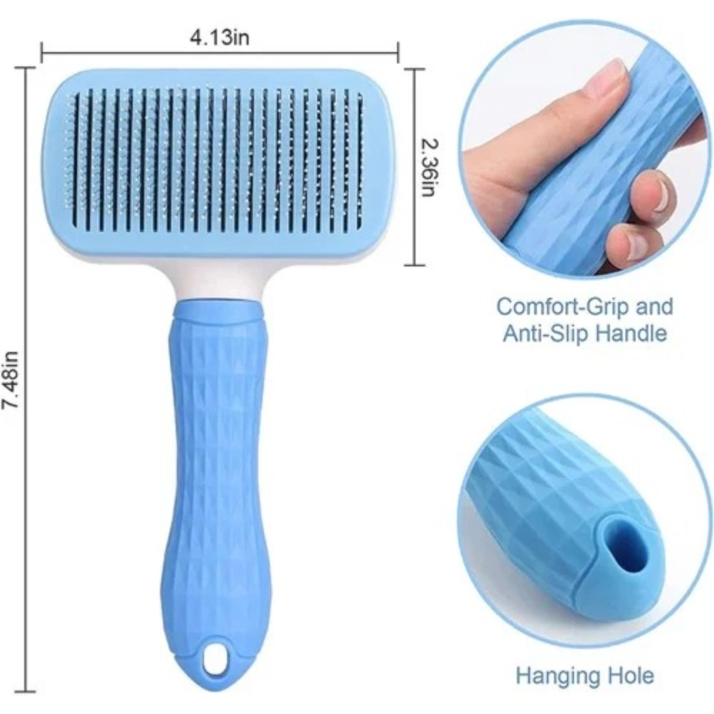 Dog Cat Premium Grooming Brush Self Cleaning Slicker Comb Brushes for ...