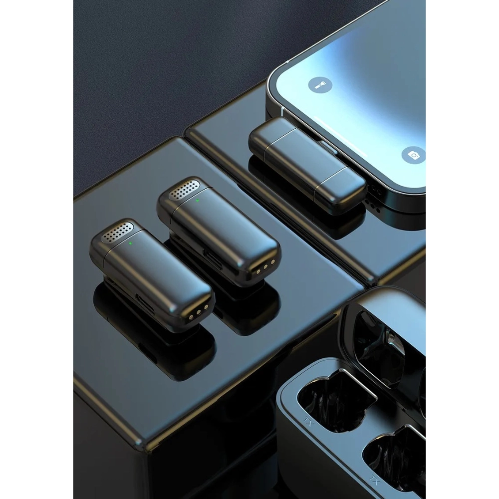 K13 Dual Mic Type C Interface Wireless Lavalier Microphone Intelligent ...