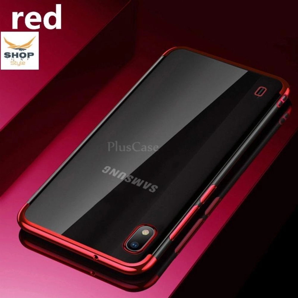Samsung Galaxy A10 - Case Clear Laser Plating Transparent Soft Ultra ...