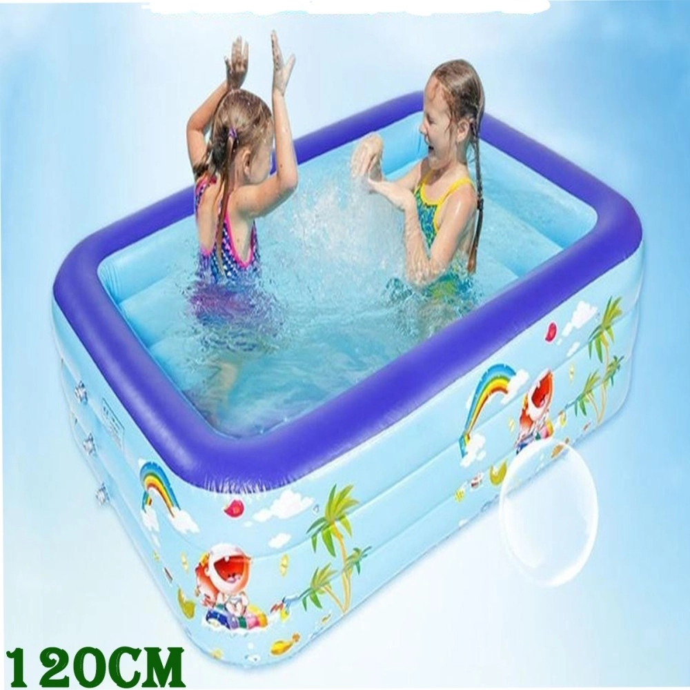 Inflatable Swimming Pool Large Family Pools 120cm Rectangle Framed ...