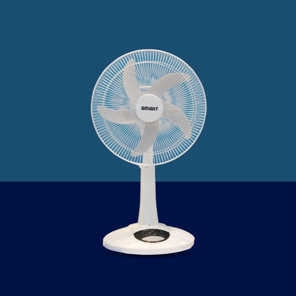 SMART SEH‑RS86 16‑Inch Rechargeable AC/DC Table Fan with LED