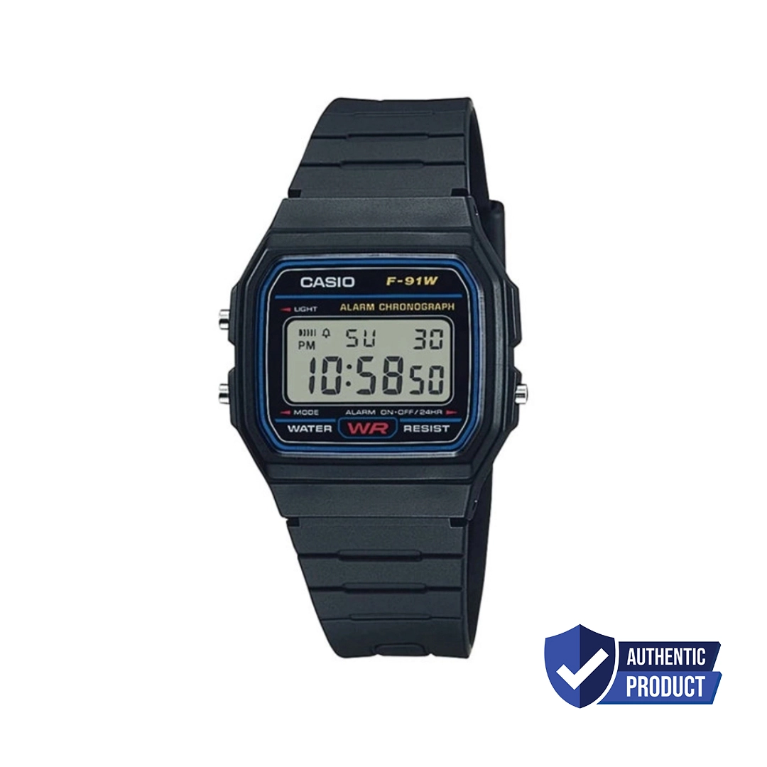 Casio F-91W-1DG Classic Retro Digital Fiber Belt Watch