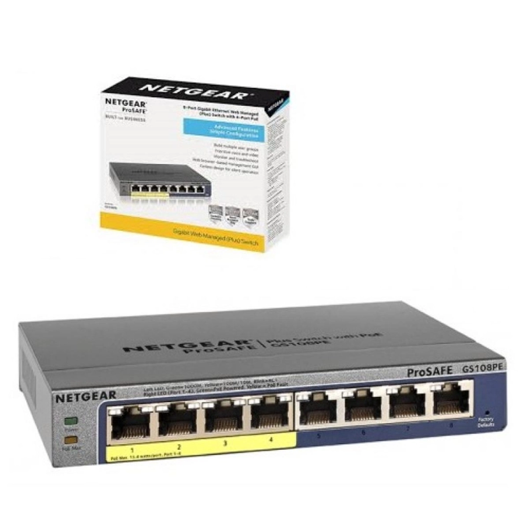 8-Port ProSafe Gigabit Manage Plus Desktop Switch (4-Port PoE) (PoE ...