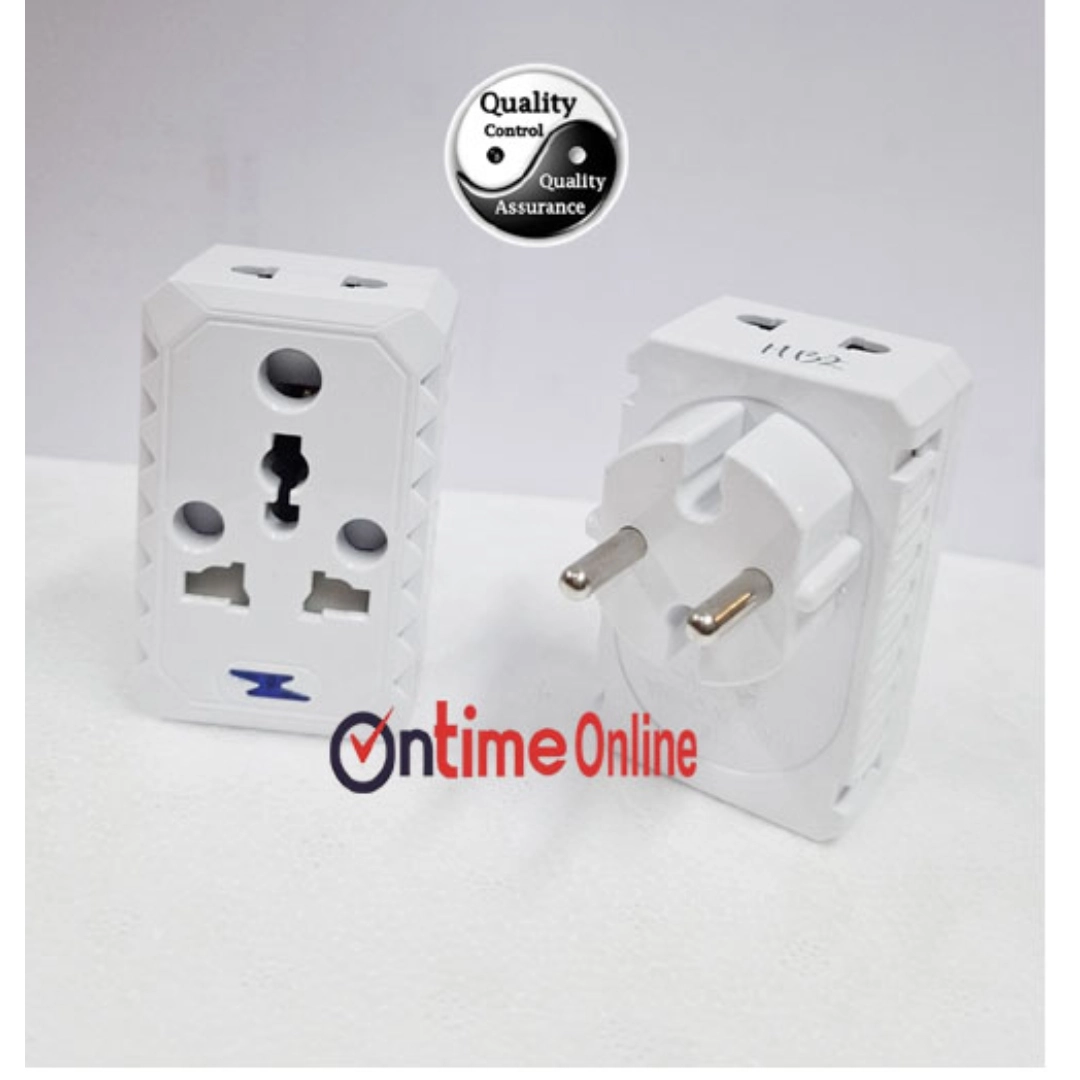 2 Pin Multi Socket 16a (2 pin to 3 pin Flat & Round 2Pin) Plug Heavy ...