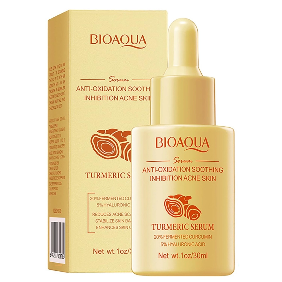 BIOAQUA Turmeric Facial Serum Anti-Oxidation Soothing Acne Skin ...