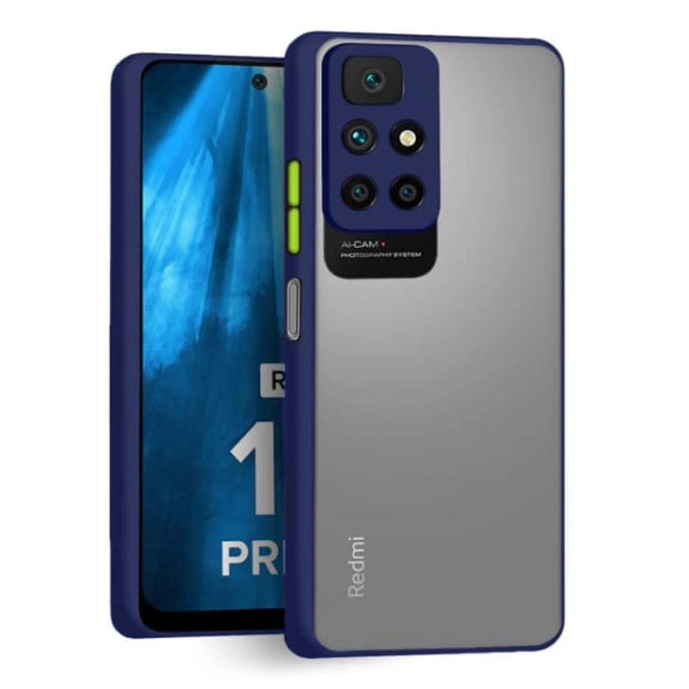 For RedMi 10/10 Prime Camera Protection Phone Case Translucent Frosted ...