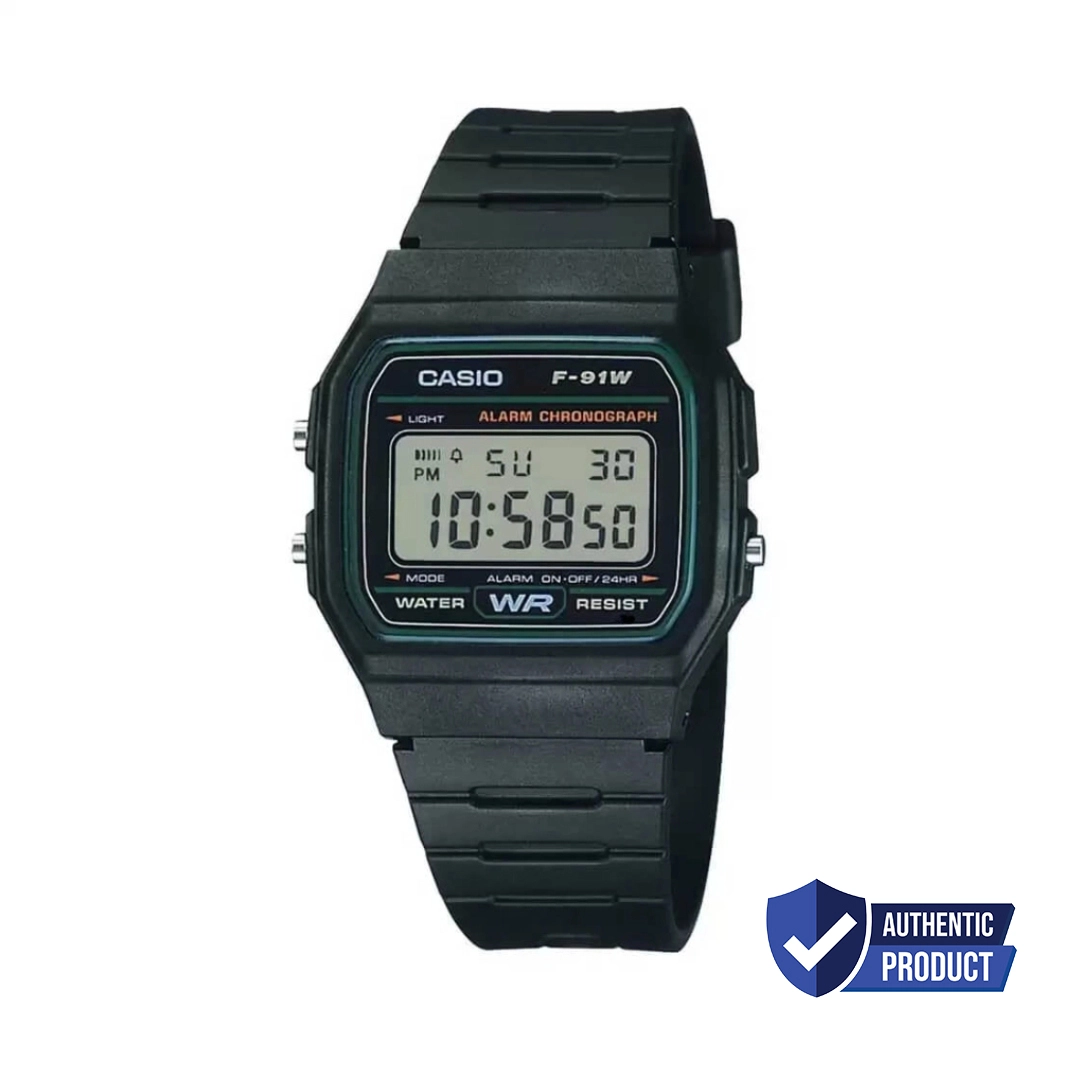 Casio F-91W-3DG Classic Retro Digital Fiber Belt Watch
