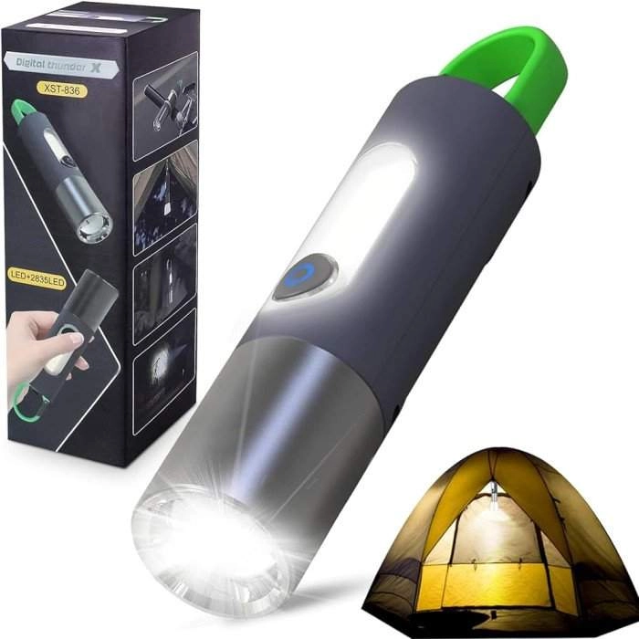 Lamp Bead Super Bright LED Flashlight Telescopic Zoom Waterproof Torch ...