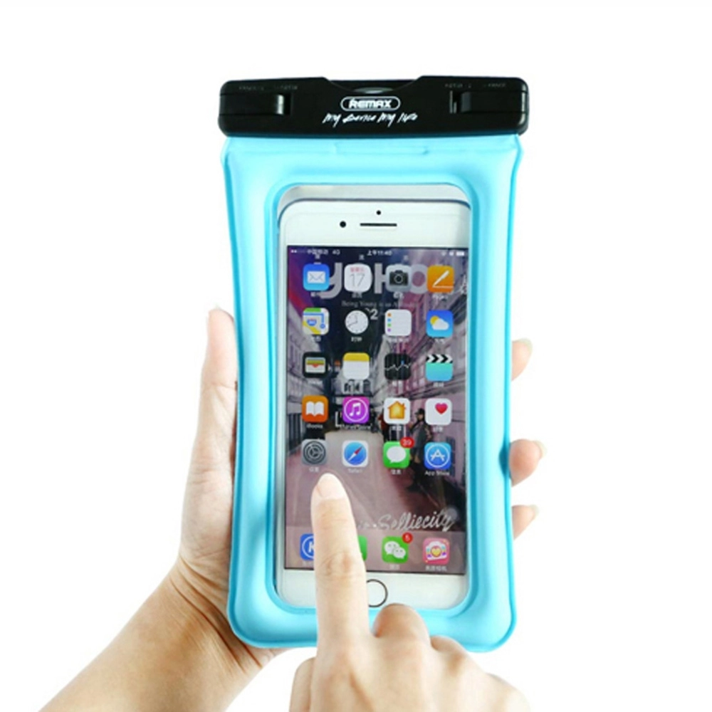 Waterproof Touch Screen Airbag Phone Case (5 Inch) - Black