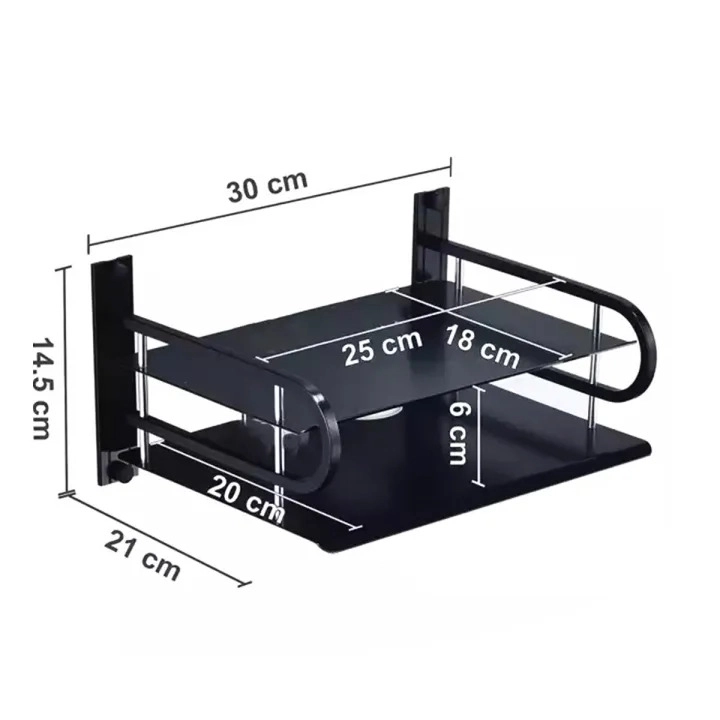 Router Stand Black Metal Wireless Wifi Router Stand Box / TV Set Box ...