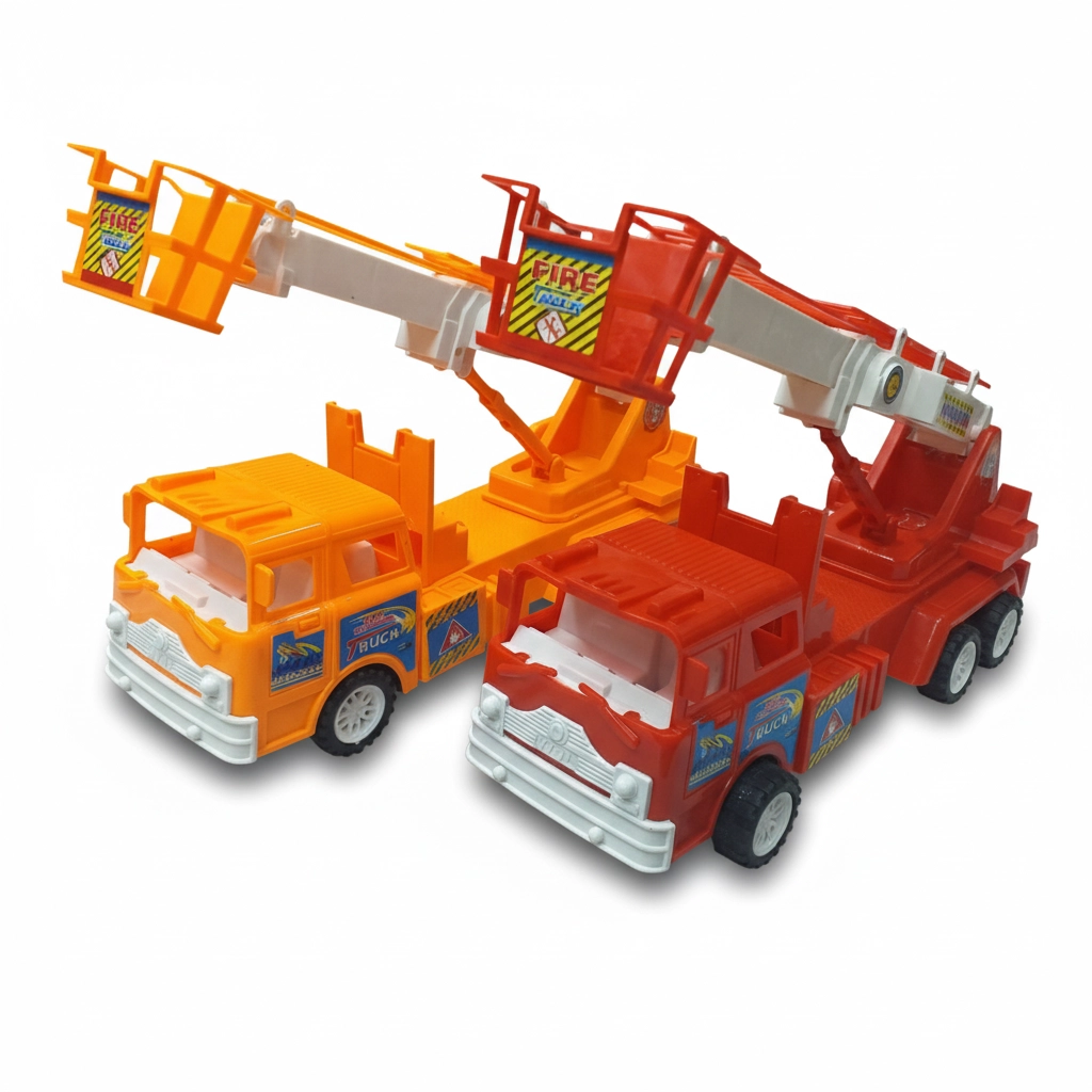 Kids' Extendable Ladder Fire Truck Toy - Durable Plastic Emergency Vehicle
