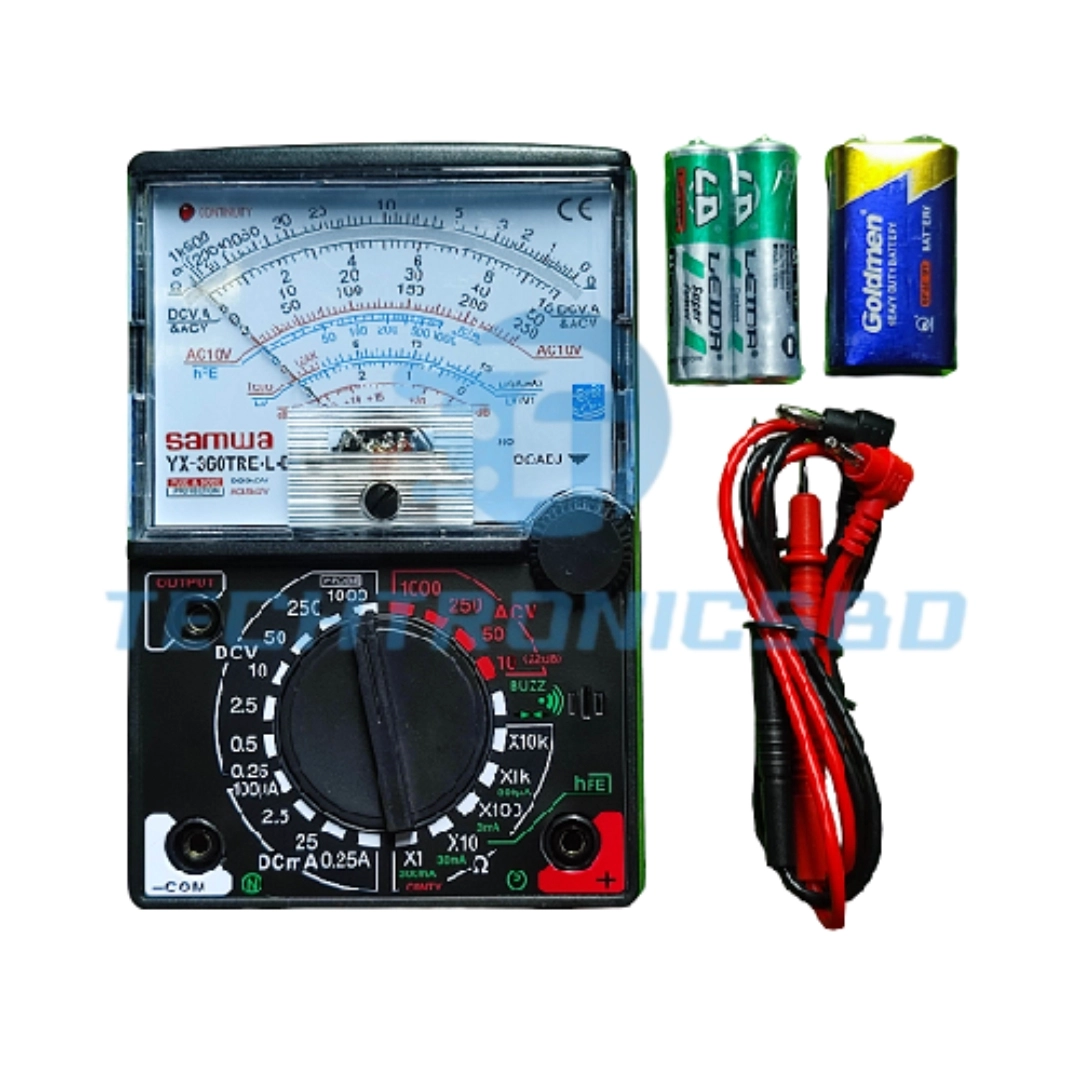 Samwa XY-360TR Analog Multimeter – AC/DC Voltage, Current, Resistance ...