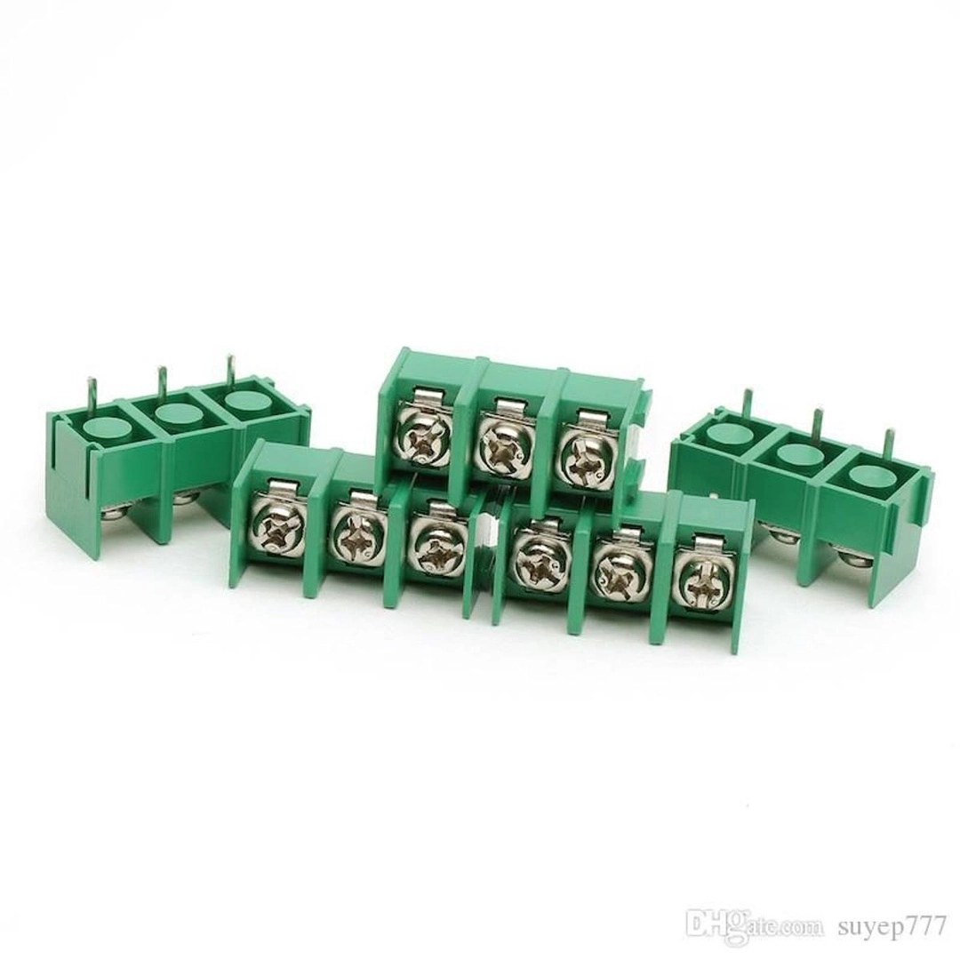 3Pcs- 3Pin 8.5MM GREEN Color 3 Pin Leads Plug-In PCB Mount Straight ...