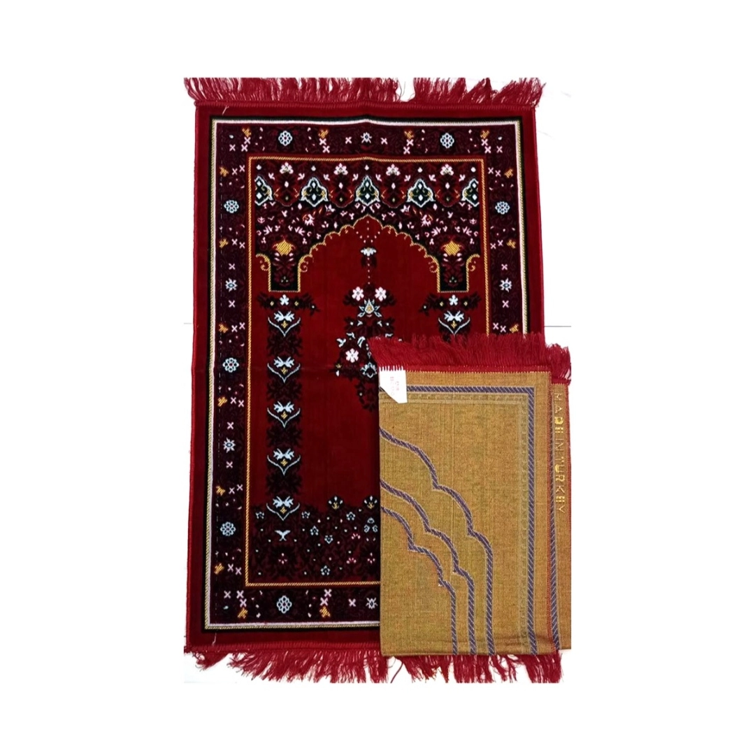 Beautiful Prayer Jaynamaz - Made In Turkey Soft Velvet Prayer Mat, Rug ...