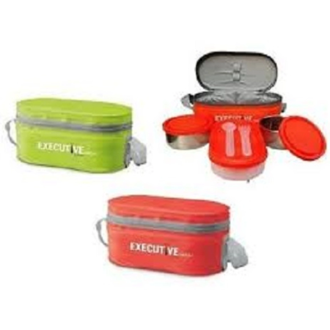 Milton Executive Lunch Box Soft Insulated Tiffin Box (2 SS Container,1 ...