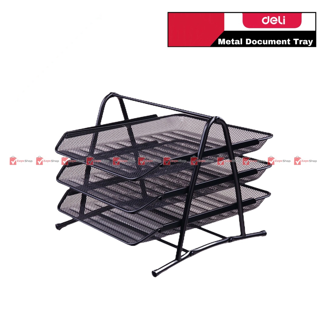 Deli 9181 metal Document trays 3 layer file basket file tray