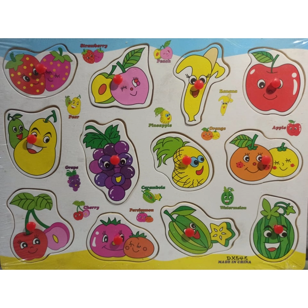 Wooden Education Learning Puzzle for Kids - Multicolor