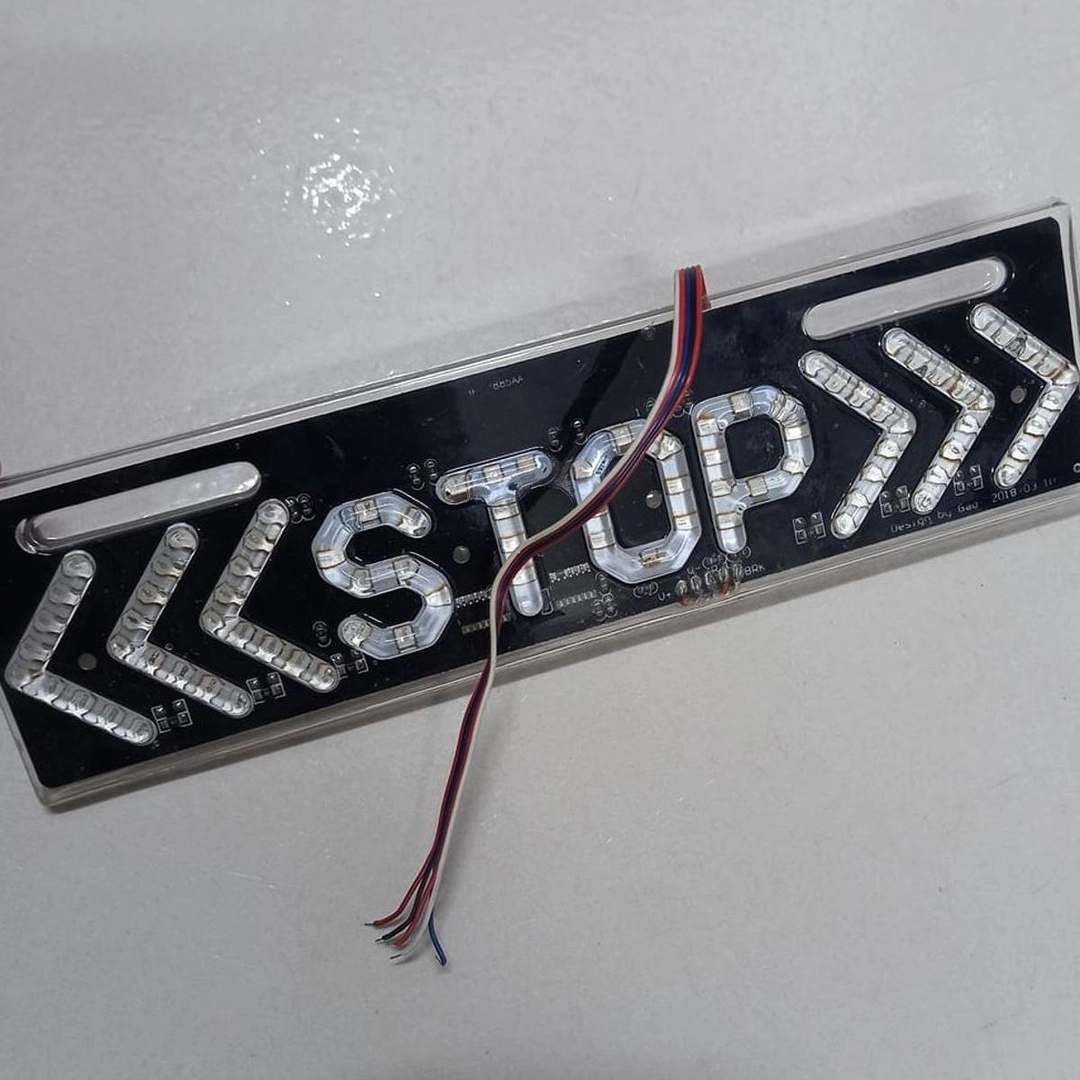 STOP Text RGB LED Light RGB Party LED 12V Multicolor Auto Changing RGB ...