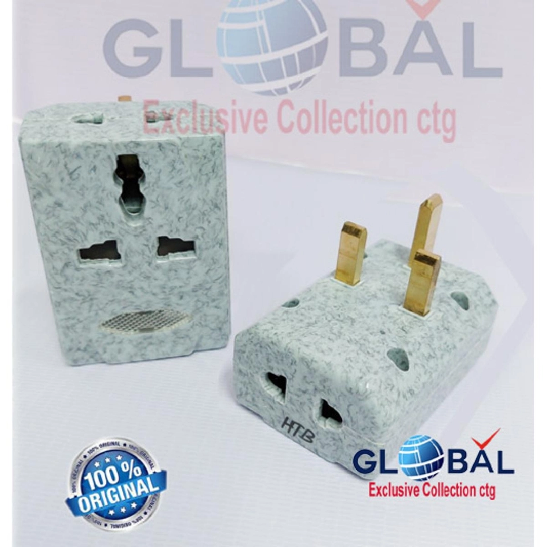 3 Pin Multi Socket 13A Chromic Design. Heavy Duty Professional - Multi ...