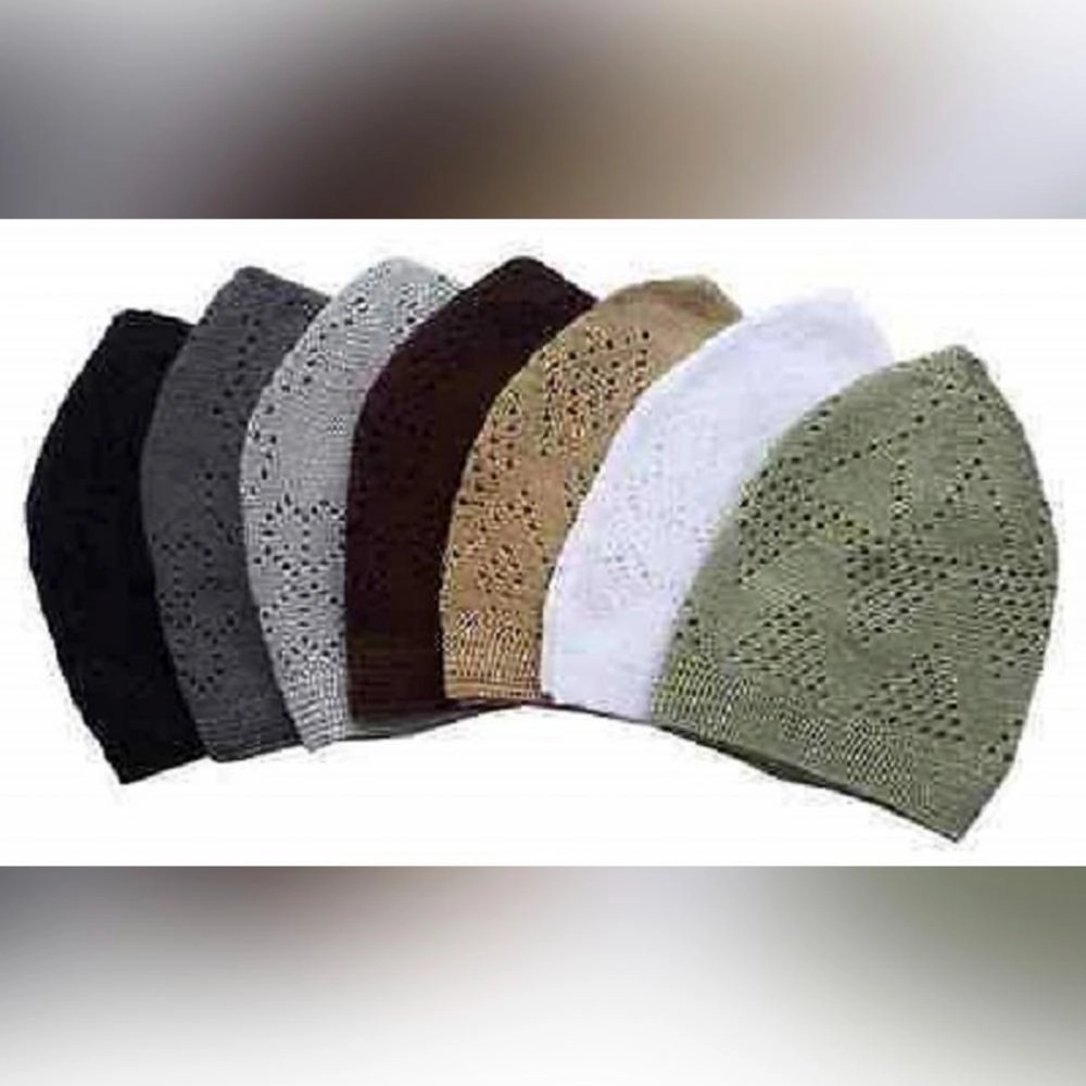 3 pcs Prayer Caps Namaz Tupi Muslim - Cap For Men