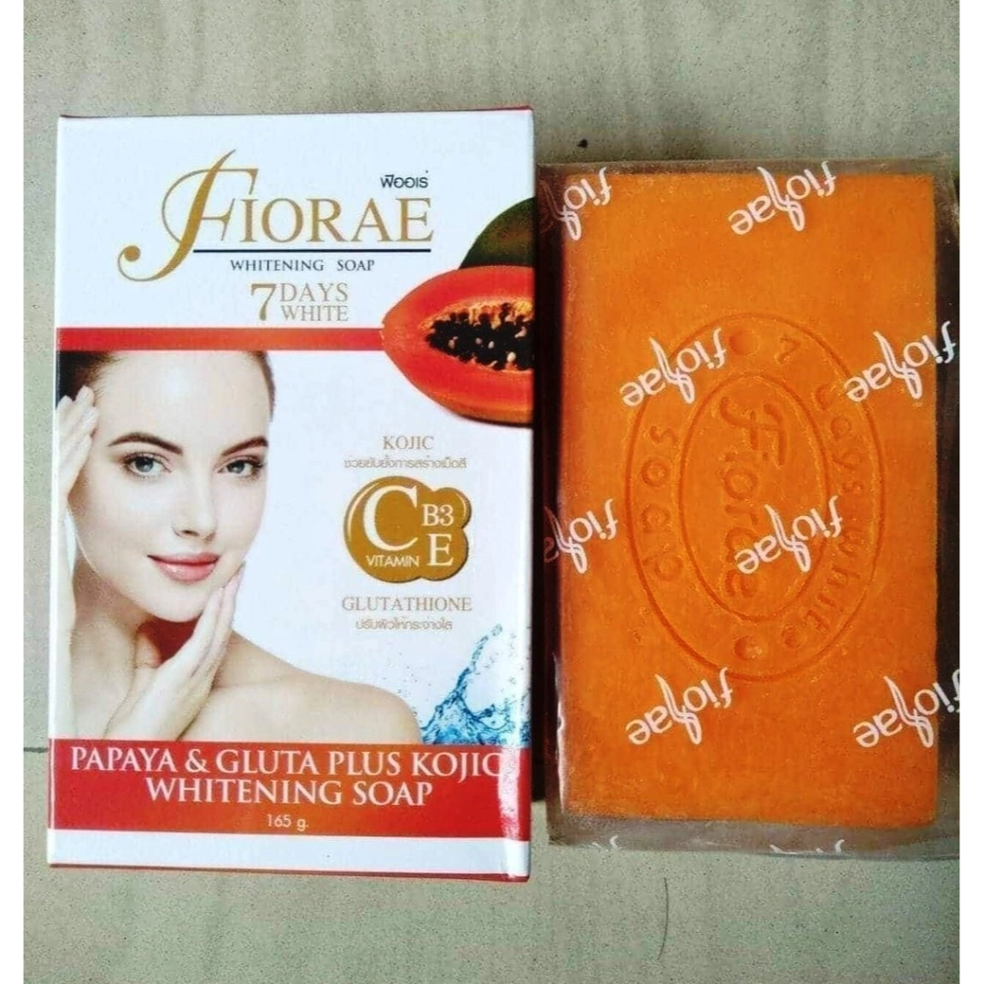 Fiorae Papaya & Gluta Plus Kojic Whitening Soap 165g