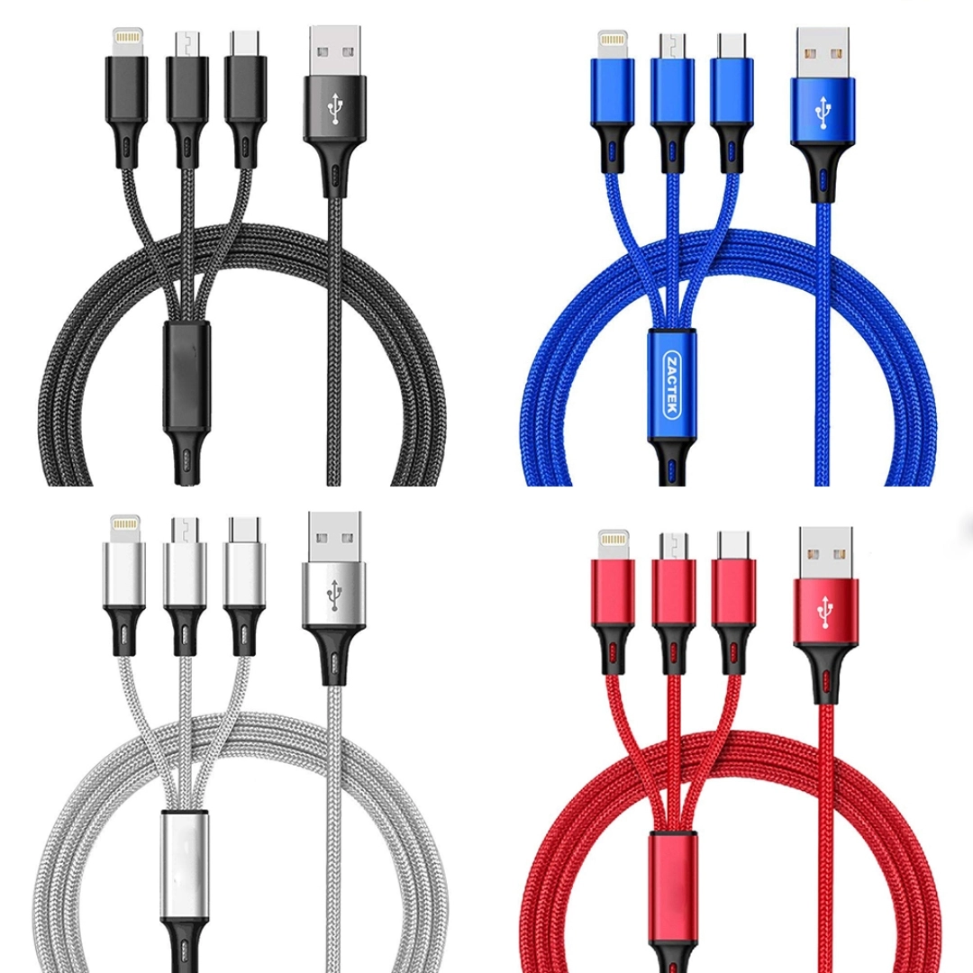 3 In 1 Fast Charging USB Charger Cable Fast Charging