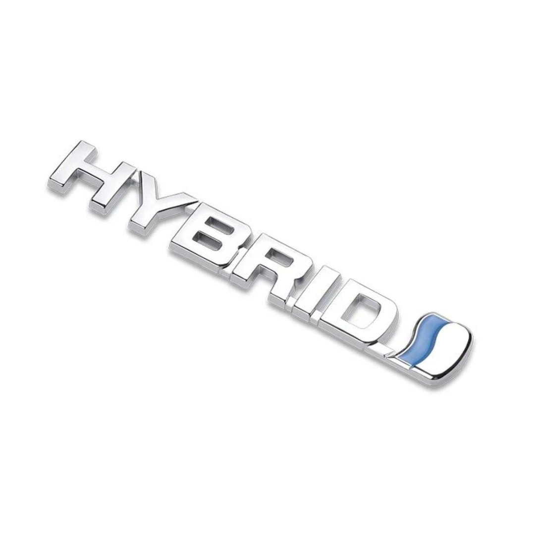 3D Metal Hybrid Letter Car Badge Stickers Decal for For Hybrid Toyota ...