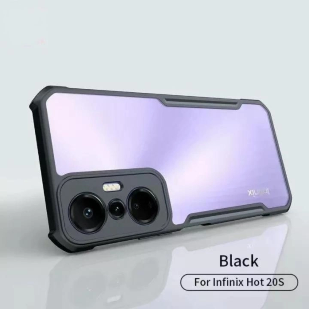 Xundd Back Cover for infinix Hot 20S Transparent Hybrid Hard PC Back Bumper
