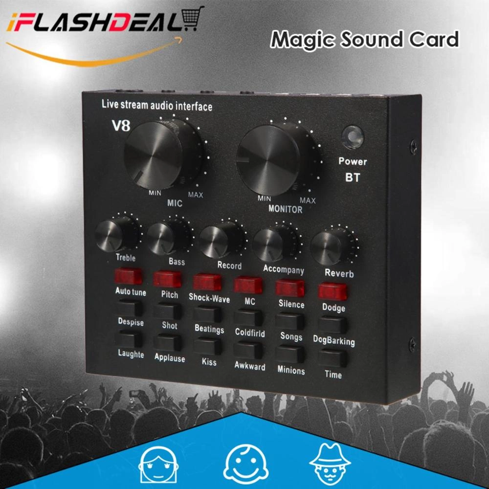 Audio Mixer Karaoke Sound Card Digital Effects Net Red Live Streaming ...