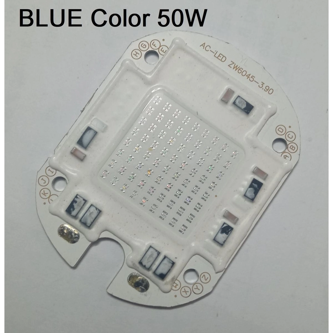 BLUE Color ZW6045 50W Supper Bright Blue 50W Direct AC 220V 60x45mm COB ...