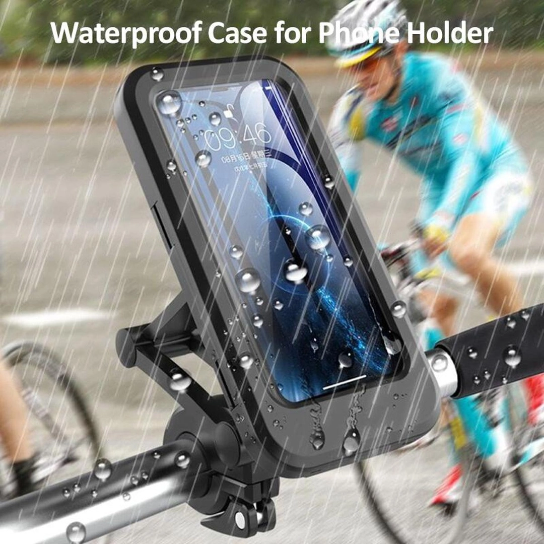 Outdoor Sport Motorcycle Cycling Waterproof Phone Case Holder Stand 360 ...