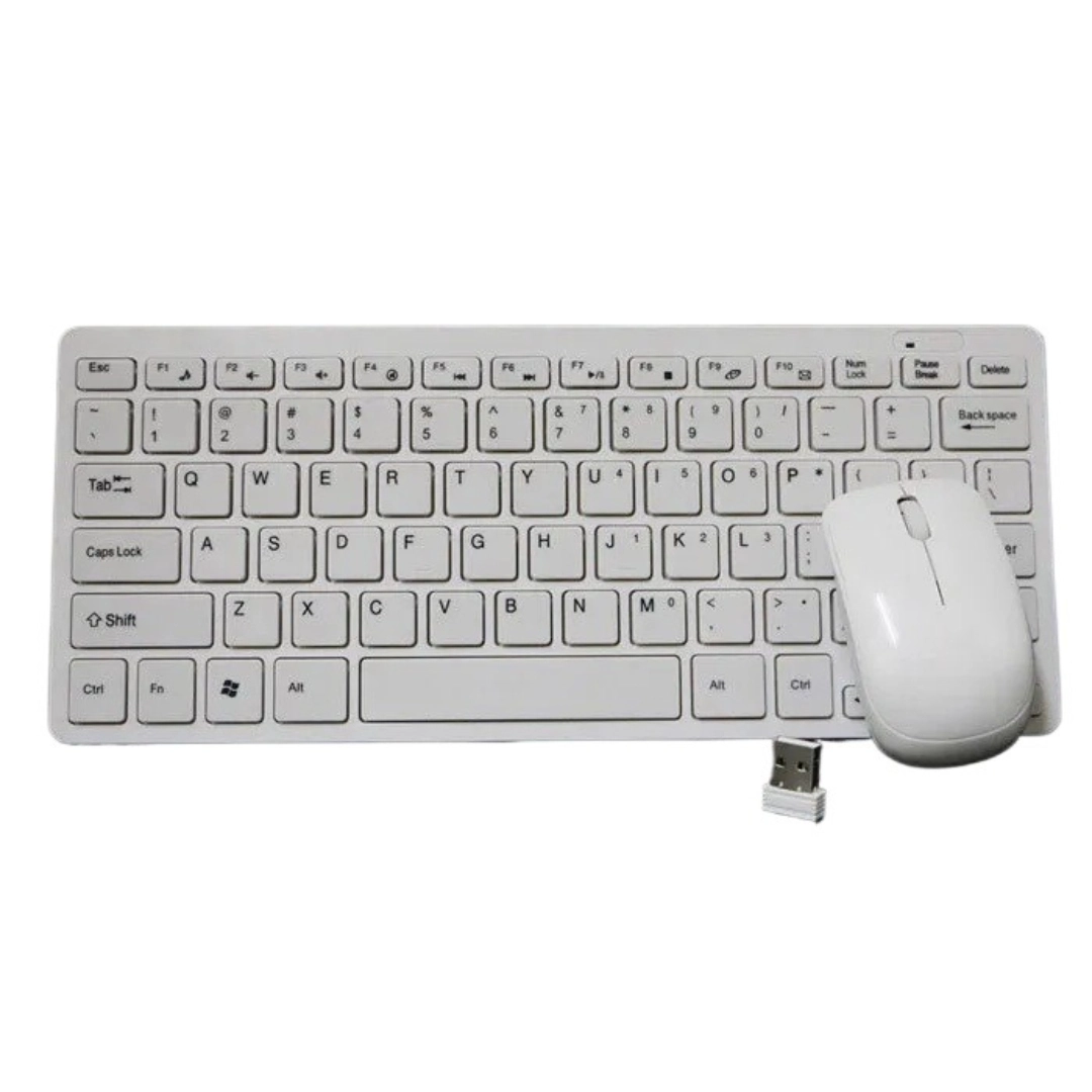 Wireless 2.4GHz Mini Keyboard and Mouse Set with USB Bluetooth Receiver ...