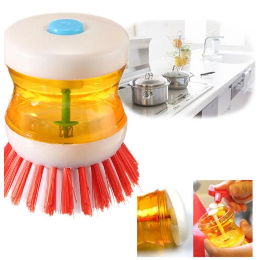 Kitchen Wash Tool Pot Dish Brush With Washing Up Liquid Soap