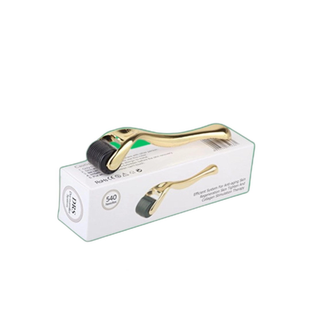 540 Needle Titanium Derma Roller 0.5mm – Golden Microneedling Tool for ...