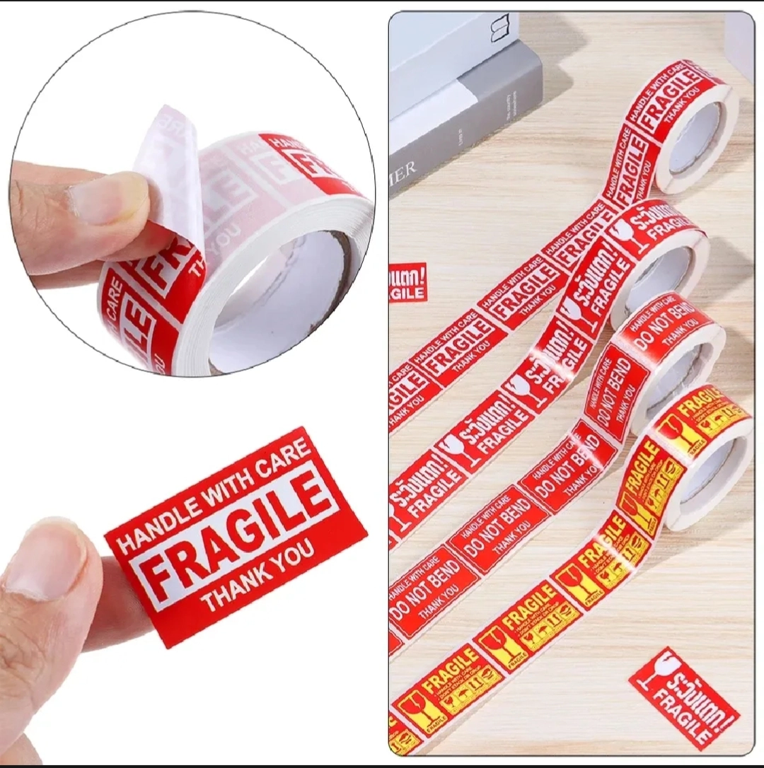 1 Roll Fragile Warning Label Sticker Self Adhesive Easy to Stick Eye ...