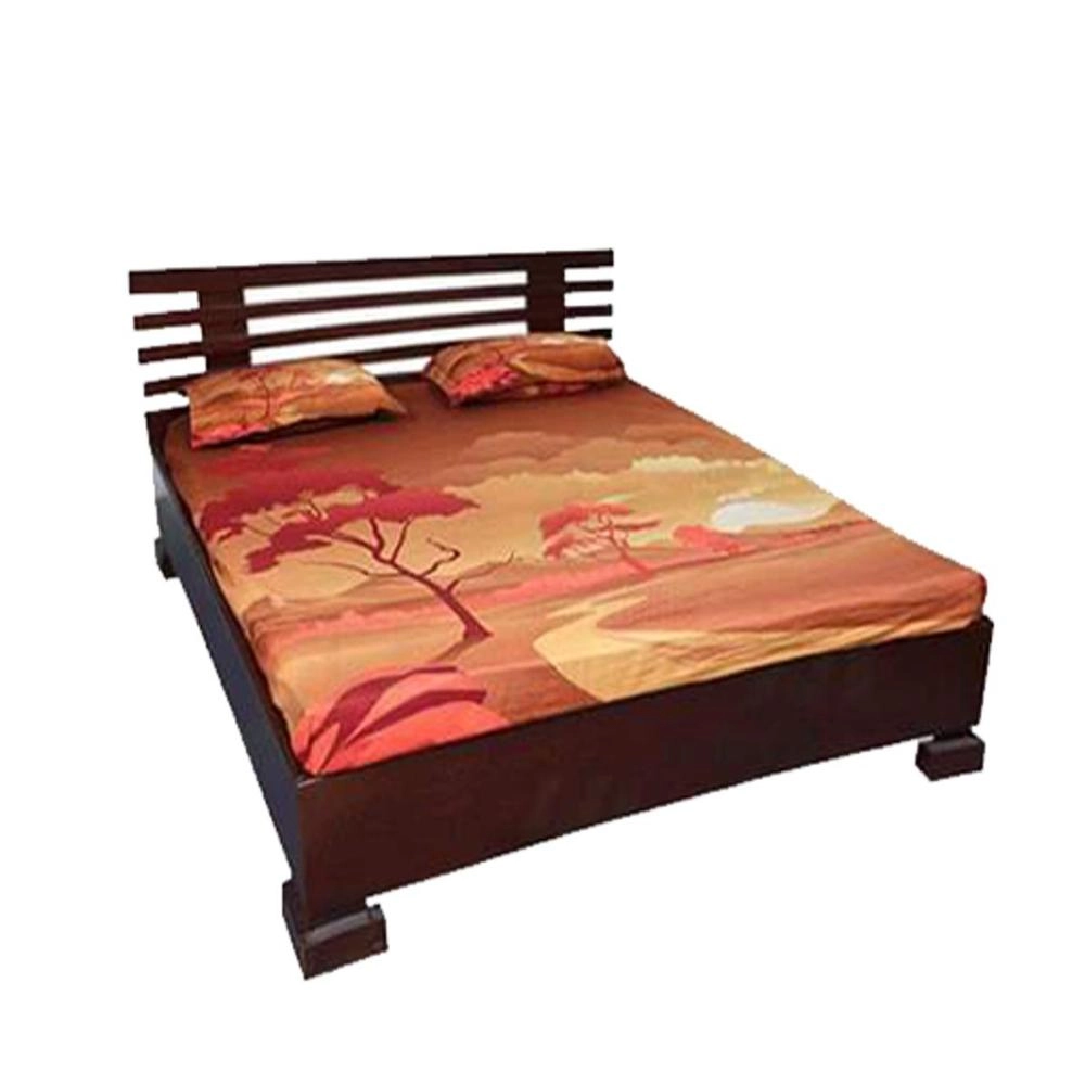 Malaysiyan process wood Double Bed B-8031 size 5*7ft Tatul color