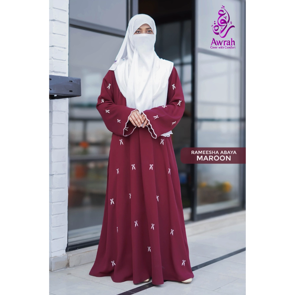 Awrah - Rameesa Abaya - Maroon
