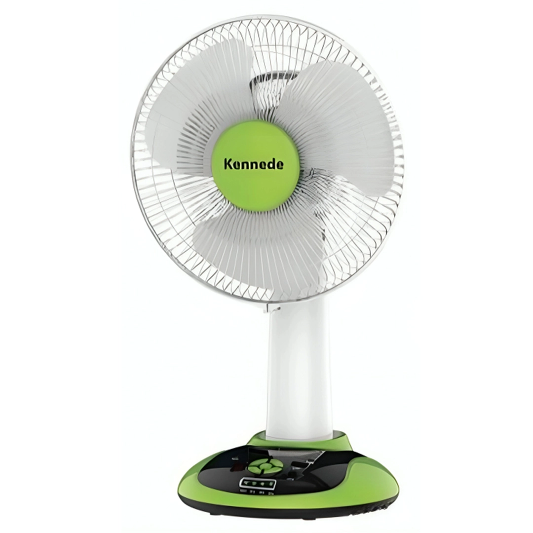 Kennede KN‑2932S Rechargeable Table Fan 12 Inch – Orange & Green