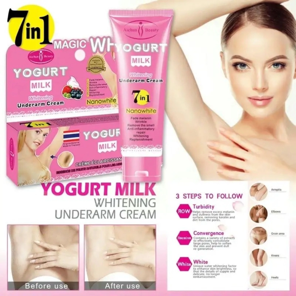 Aichun Beauty Yogurt Milk Underarm Whitening 7in1 Cream 80gm
