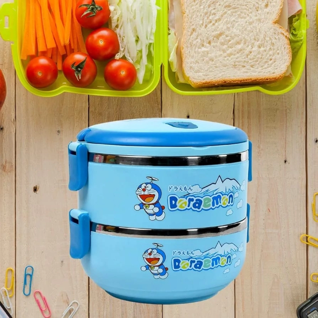 Hello Kitty-Doraemon- Lunch Box for Kids 2 Layer Lunch Box Stainless ...