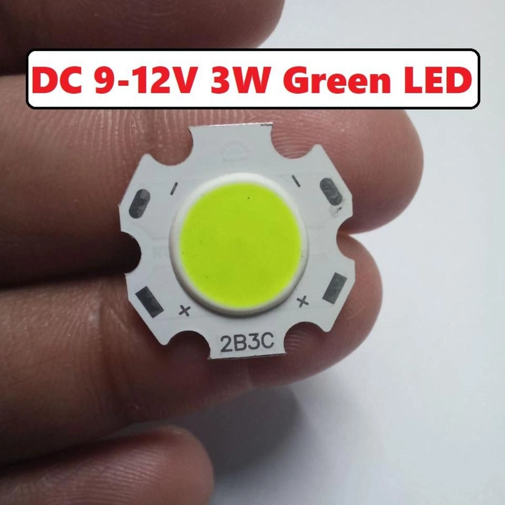 2B3C 3W GREEN Color DC 9-12V 3W COB SMD LED Light Chip Green COB LED ...