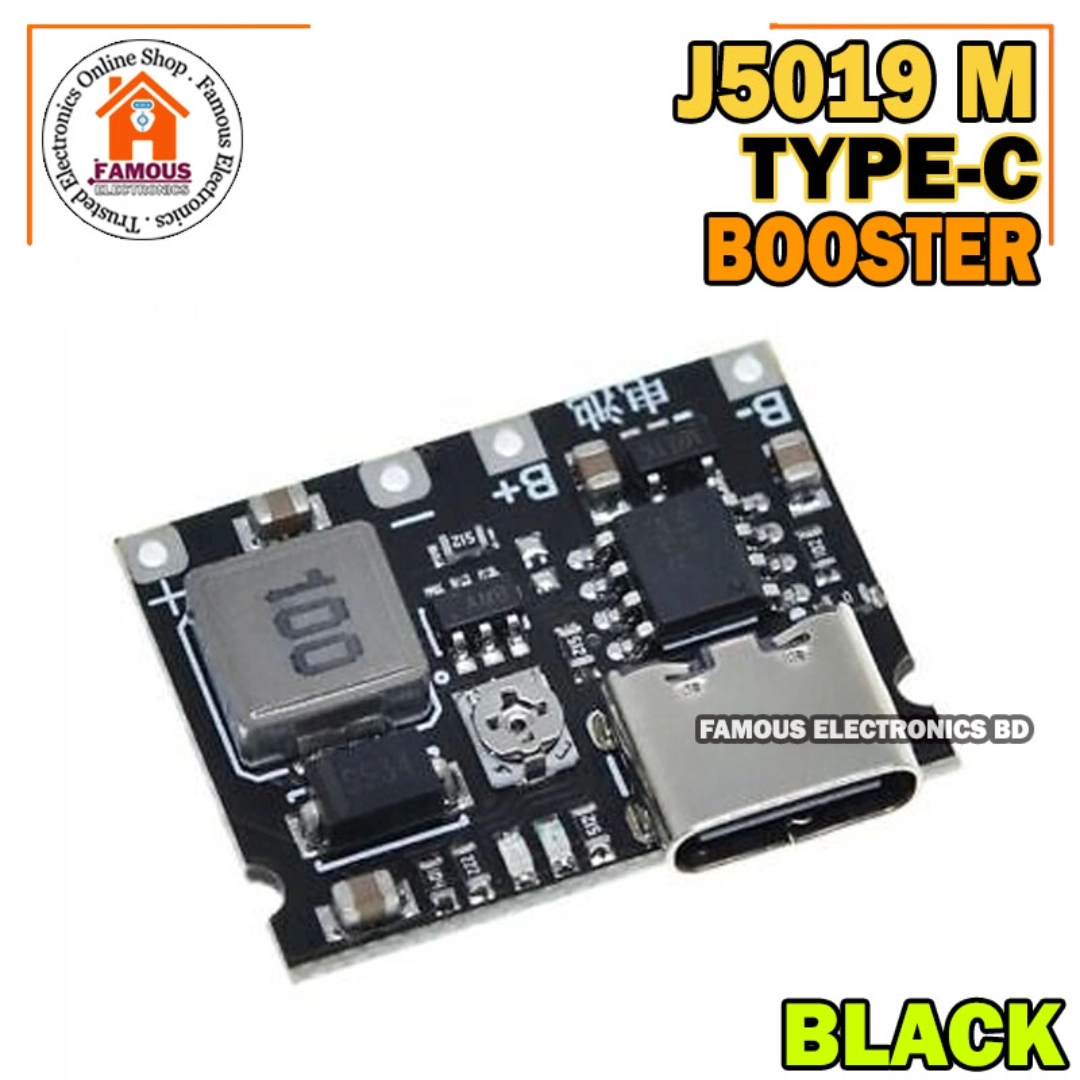 J5019 Li-ion 3.7/4.2 Volt Battery Charger Board + DC-DC Step Up Type C ...