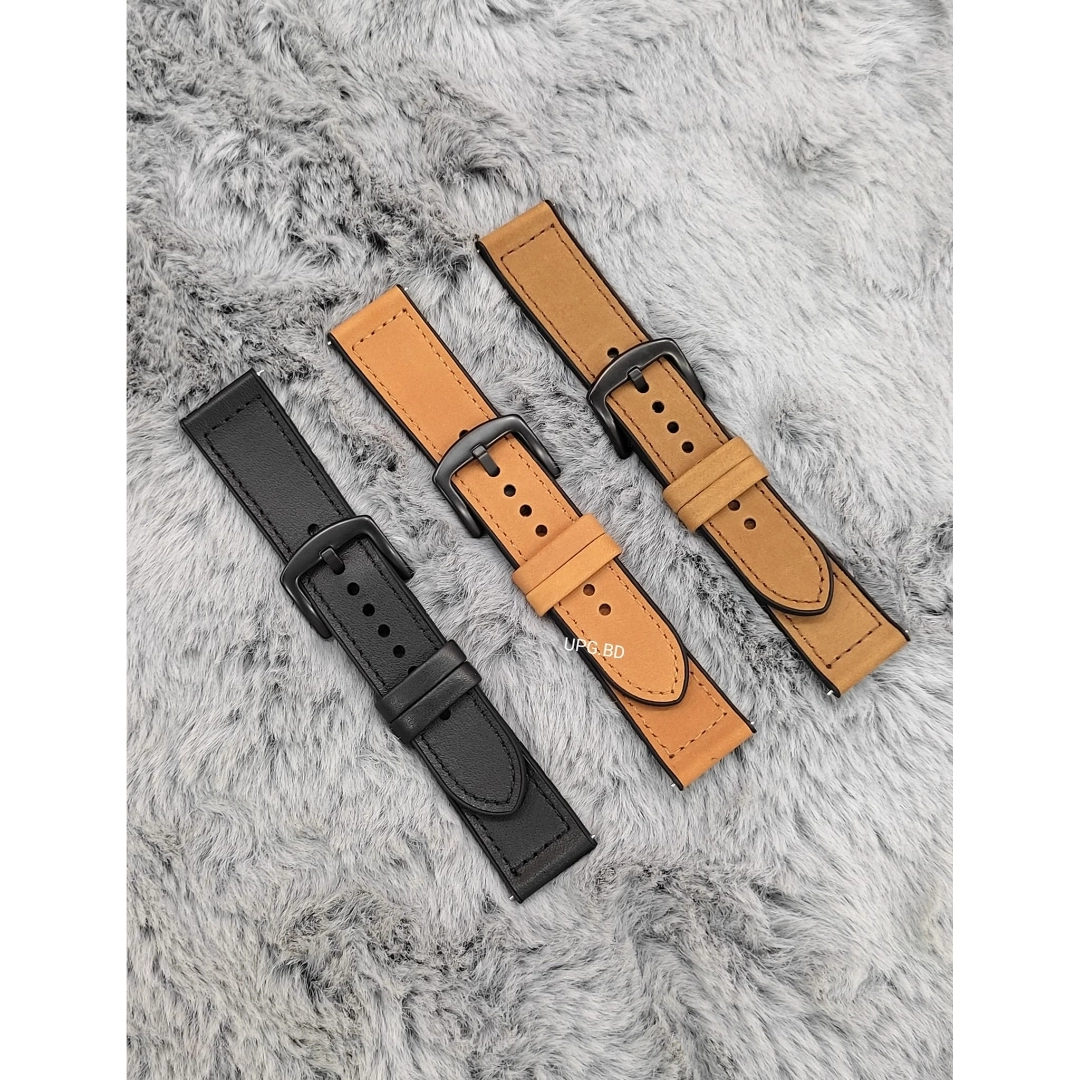 22mm Leather Silicone Watch Band For amazfit gtr2,gtr4,gear s3, pop3r ...