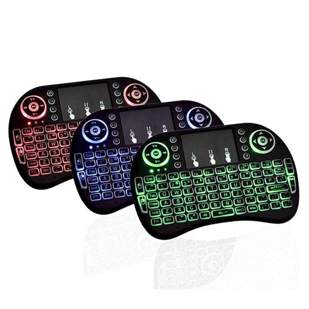 i8-B Wireless Rechargable Backlit Mini Keyboard With Touchpad Mouse ...