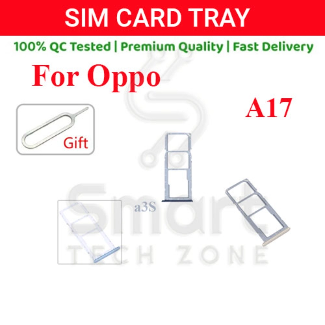 Oppo A17 Sim Tray Micro SD Card Slot with Sim Ejector Pin Replacement Part